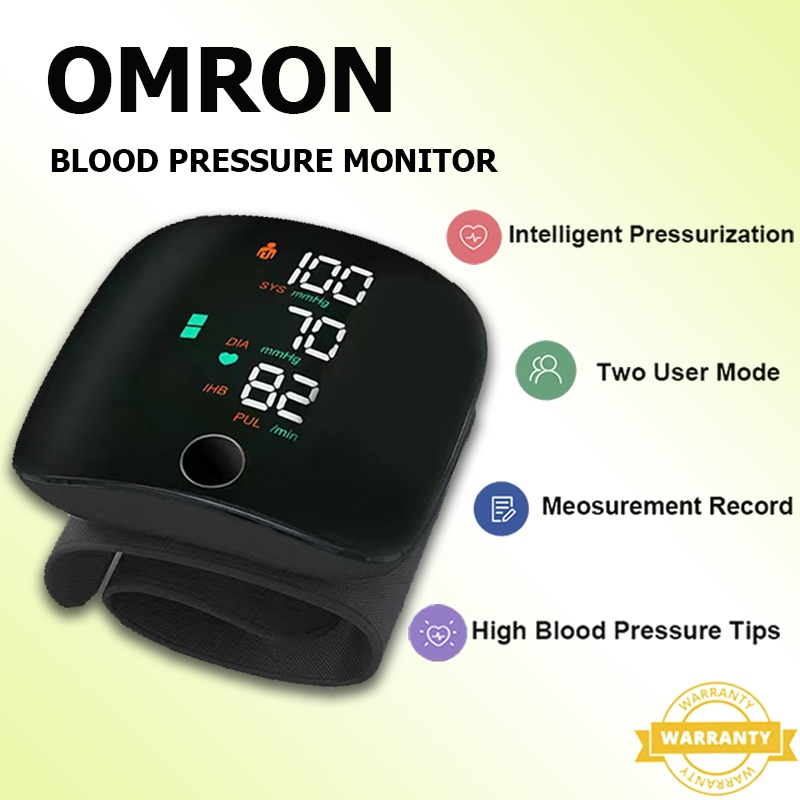 Omron Wrist Blood Pressure Digital Monitor LED Touch Screen Automatic ...