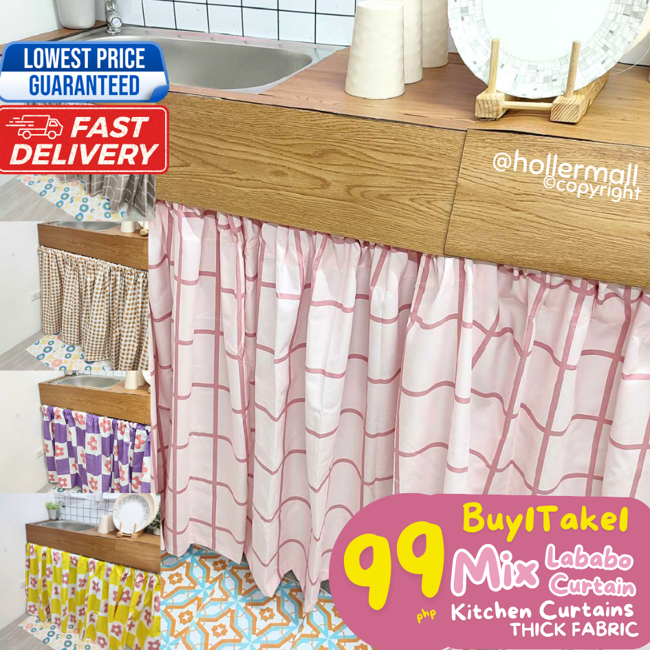 Lababo Curtain for Kitchen Sink – Buy 1 Take 1 or Individual | Washable ...