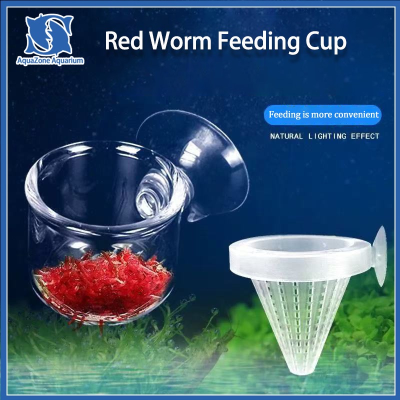 Aquarium Fish Feeder Red Worm Shrimp Food Feeding Plastic Funnel ...