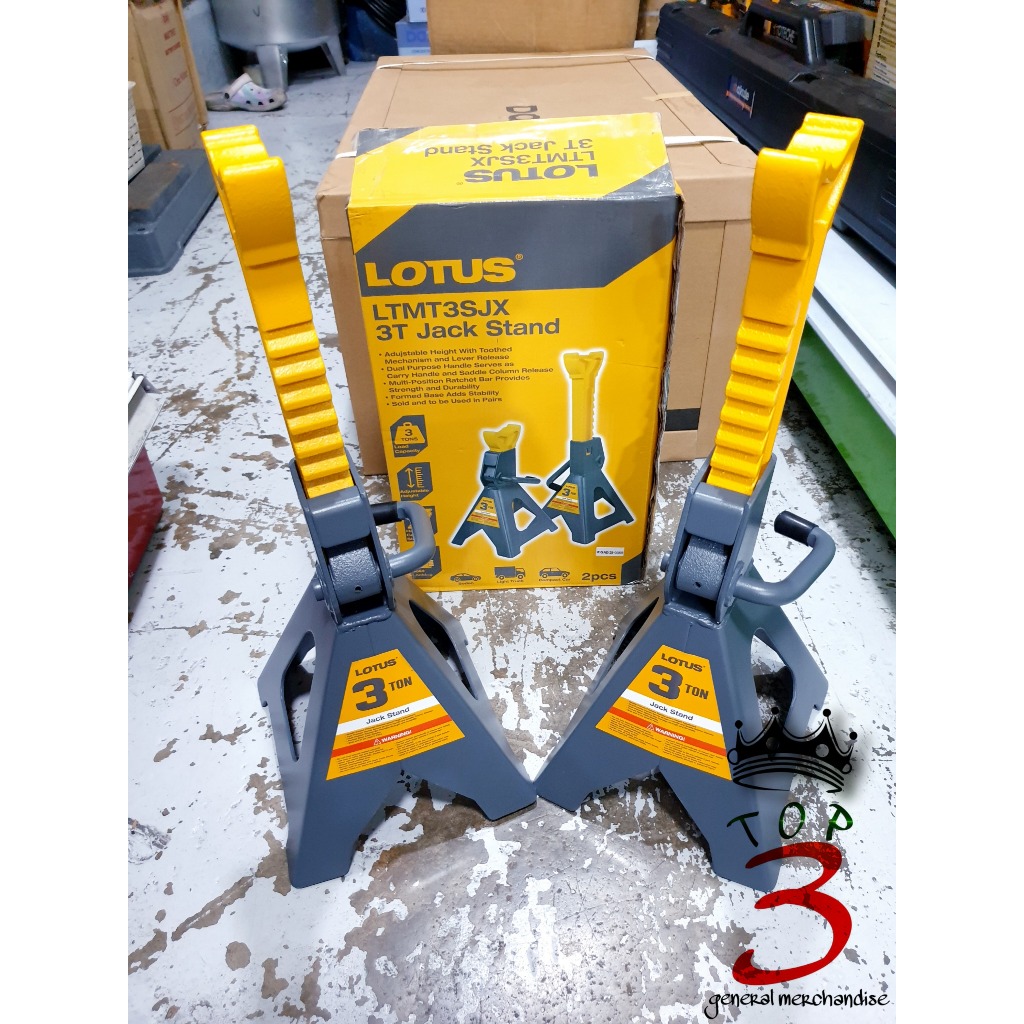 LOTUS Jack Stand 3 Ton Heavy Duty 2pcs ( Pair ) LTMT3SJX | Shopee ...