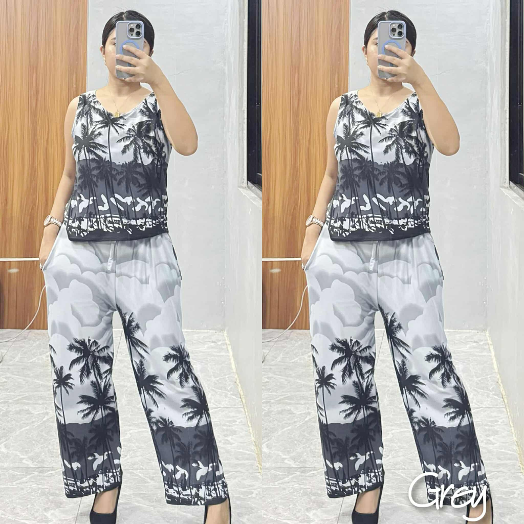 ARURAY | Hawaiian Print Terno Squarepants for Women ( SQ HAWAIIAN ...