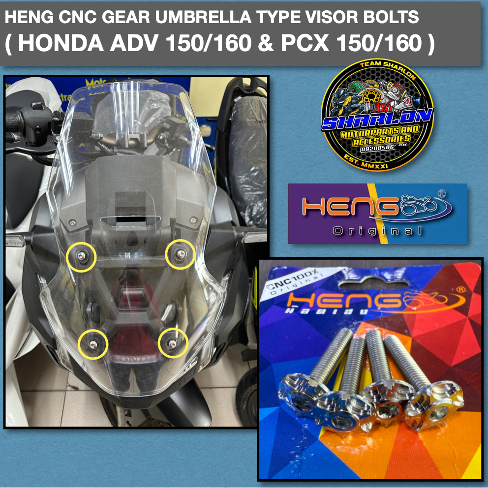 HENG Original CNC Umbrella Type Windshield Visor Bolts for HONDA ADV ...