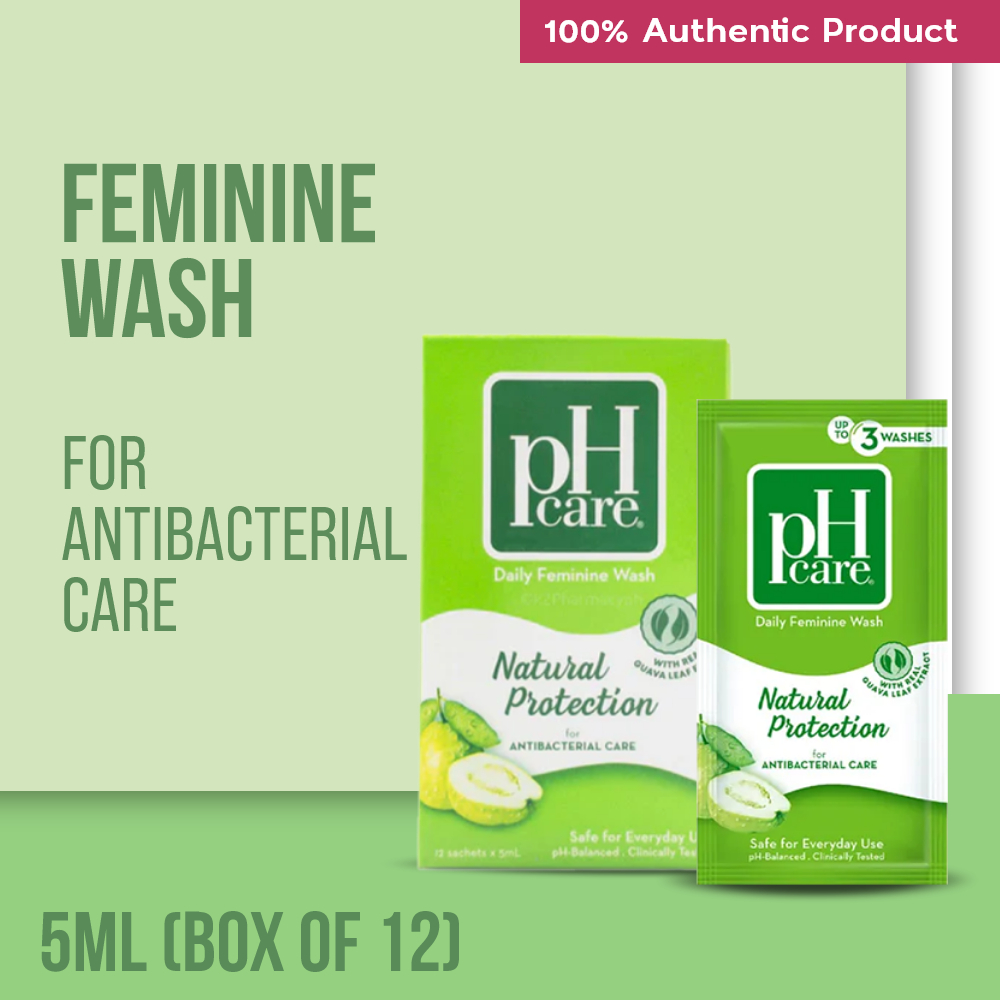 pH Care Daily Feminine Wash Natural Protection Sachet 5ml (Box of 12 ...