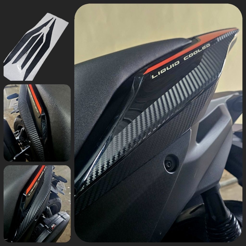 carbon sticker for passenger grab handle left and right side aerox v3 ...