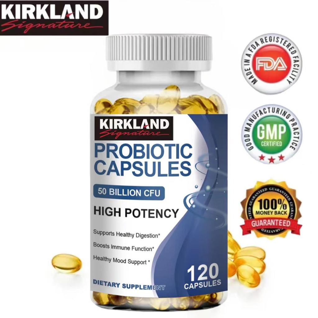 Kirkland Probiotic 50B CFU 120 Caps | Gut Health | Digestion Support ...
