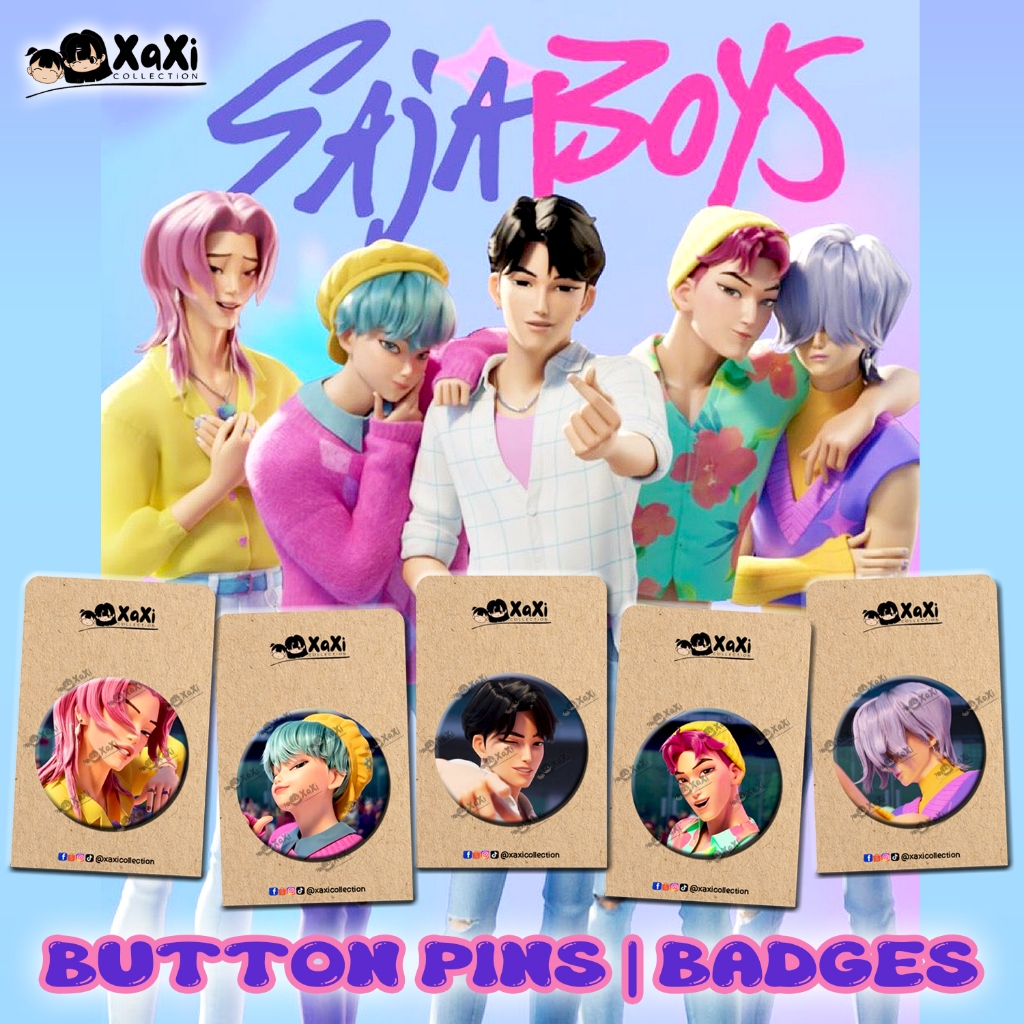 Saja Boys Soda Pop Kpop Demon Hunter Button Pins | 58mm 32mm 25mm ...