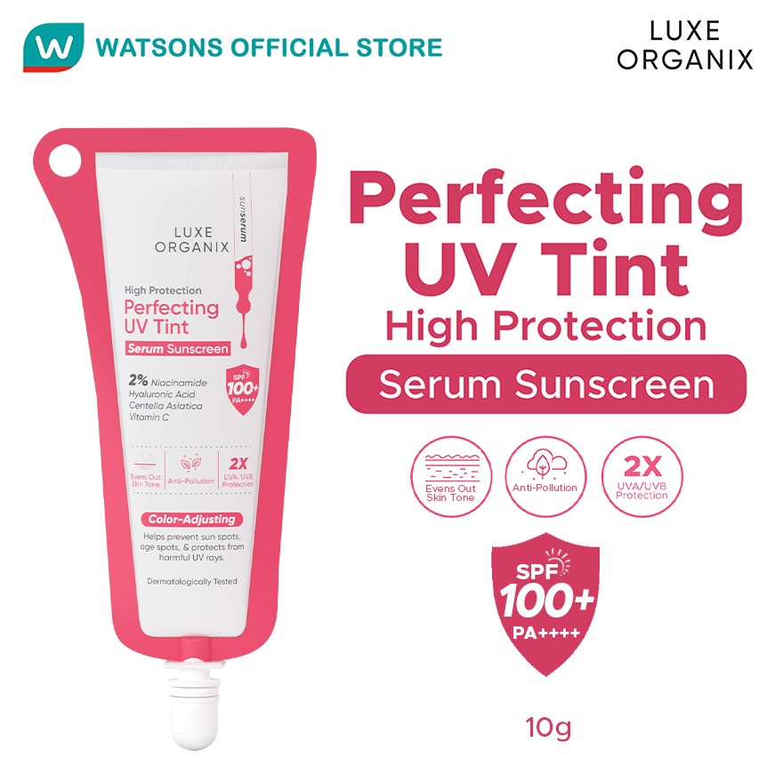 LUXE ORGANIX High Protection Perfecting UV Tint Serum Sunscreen SPF 50 PA +++ 10g | Shopee ...