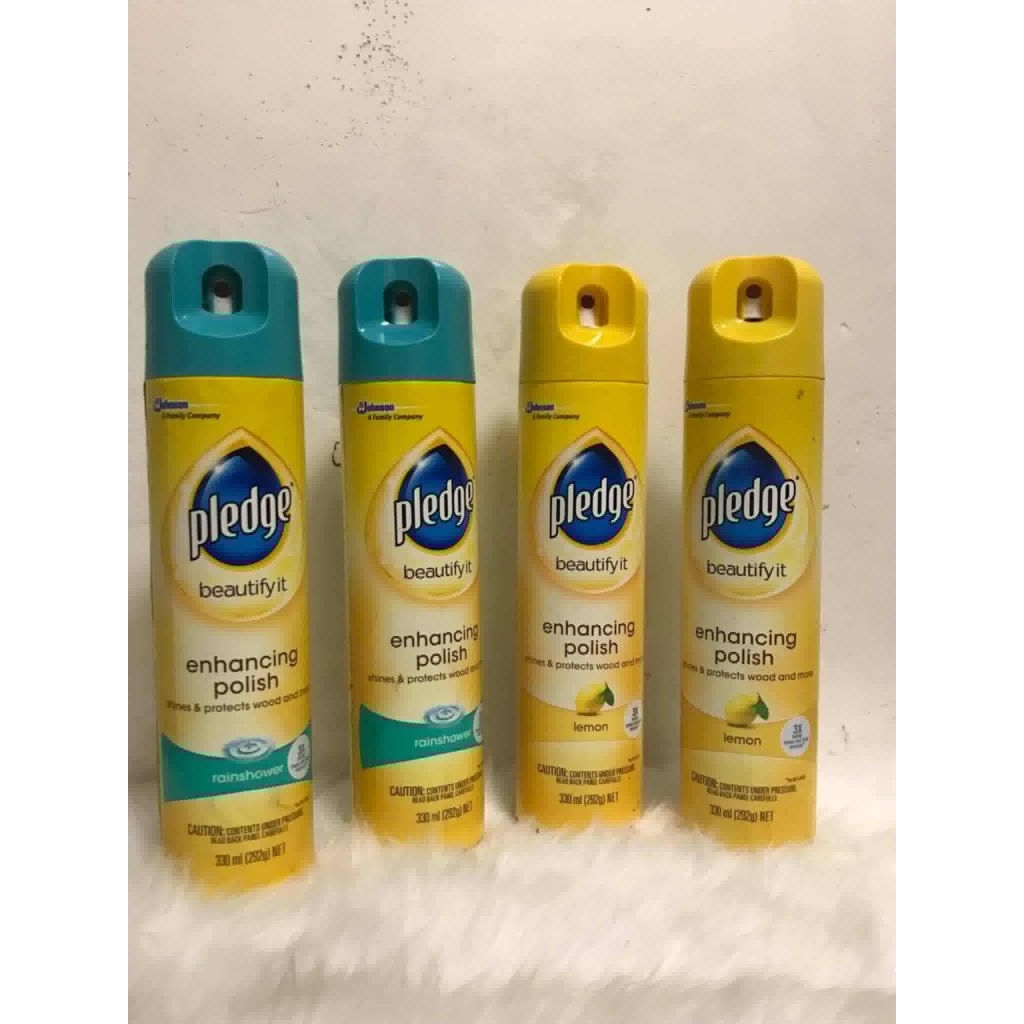 Pledge Furniture Polish enhancing polish 330ml-lemon/ rainshower ...