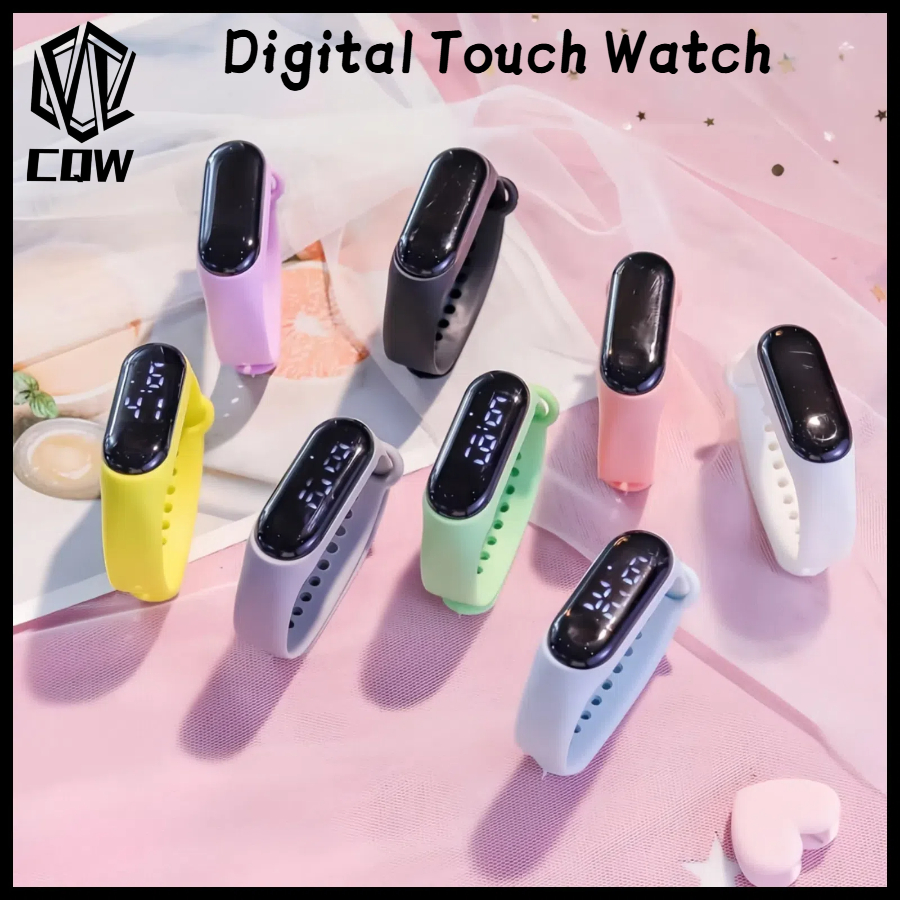 CQW Student Waterproof Electronic Watches Mi LED Touch Electronic Watch ...