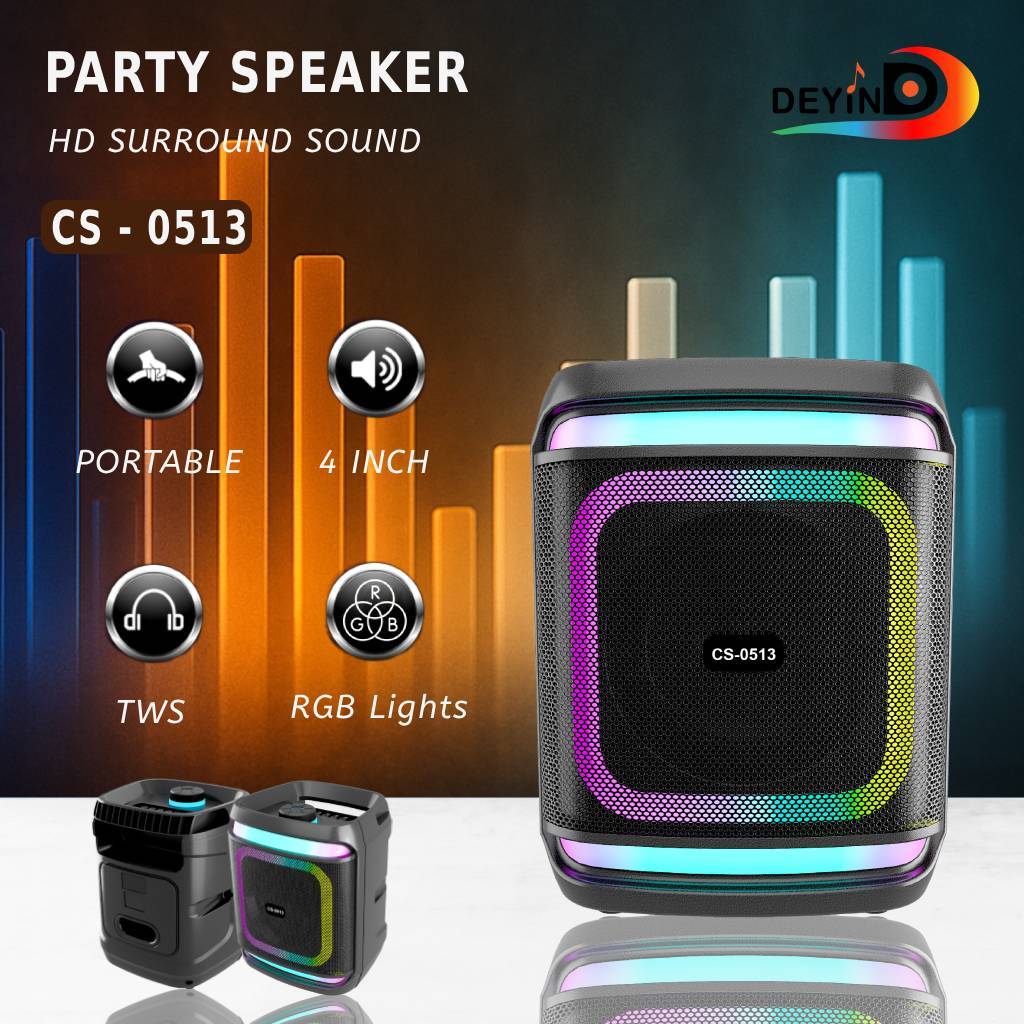CS-0513 Portable Wireless Bluetooth Karaoke Speaker Rechargeable 4" TWS ...