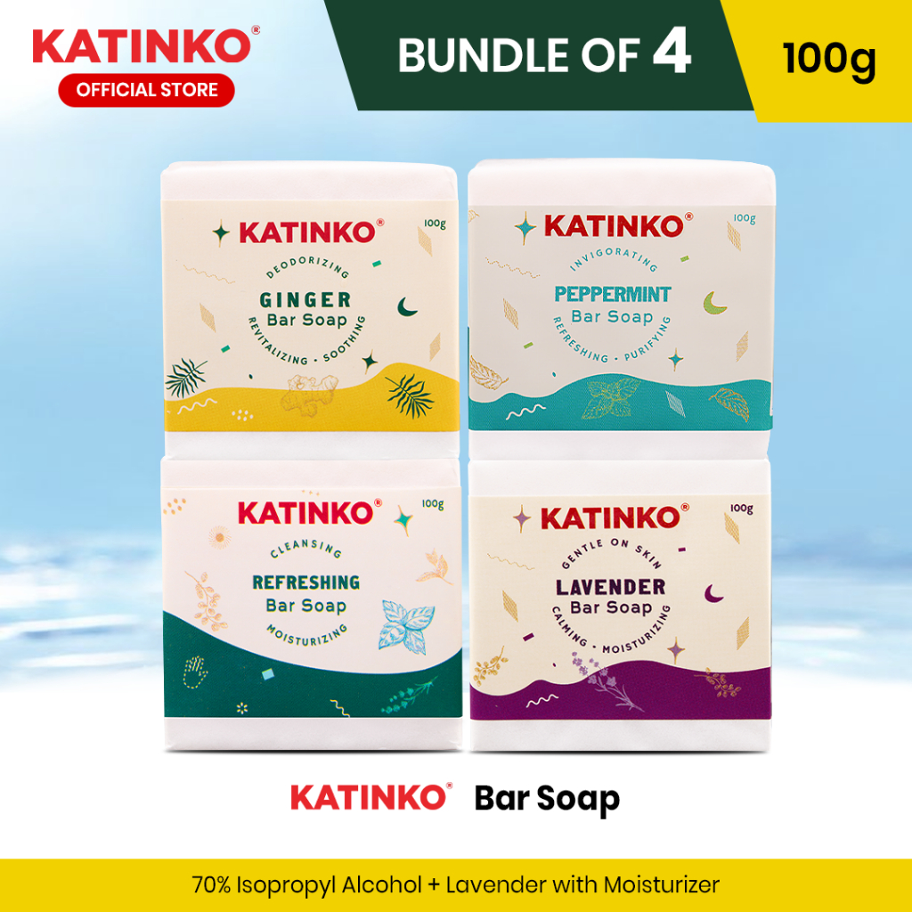 [Bundle Set] Katinko Bar Soap - Refreshing, Lavender, Ginger and ...