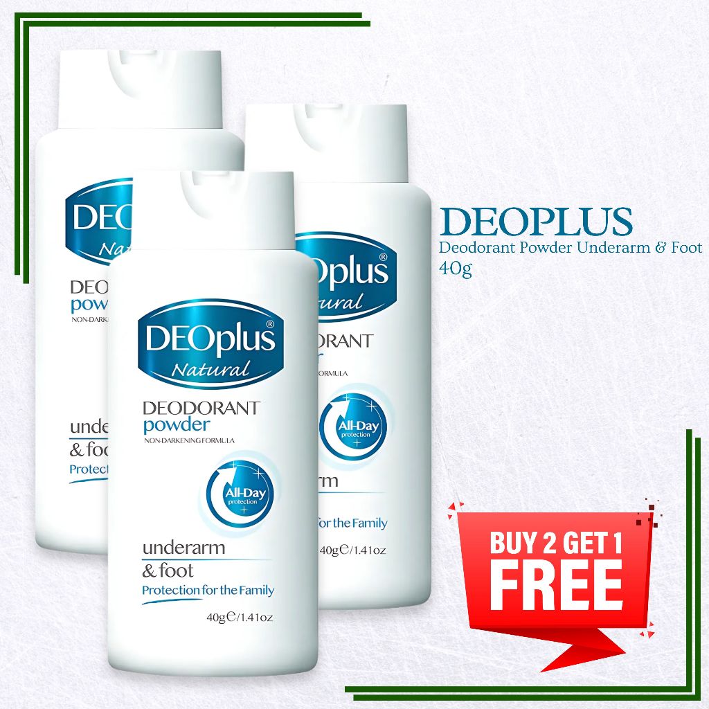 BUY 1 TAKE 1 DeoPlus Blue Deodorant Powder Underarms and Foot 40g ...