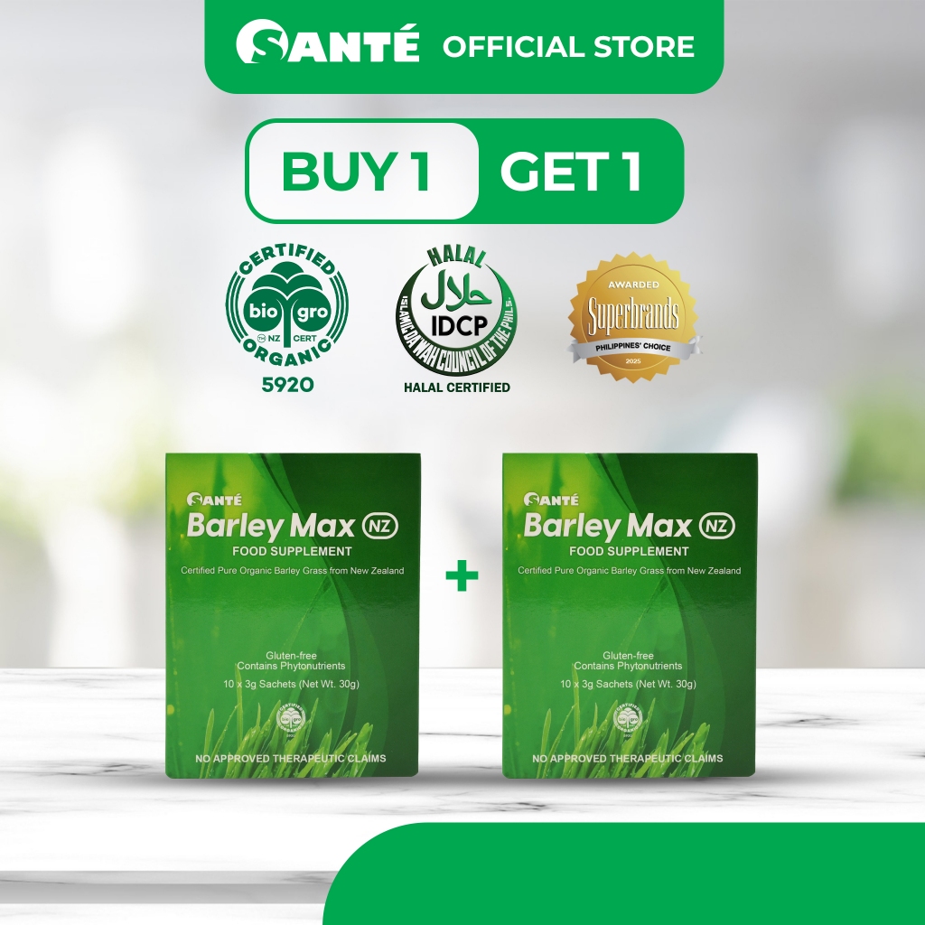Buy 1 Get 1 Santé Barley Max Powder Drink (3g x 10 Sachets) – Certified ...