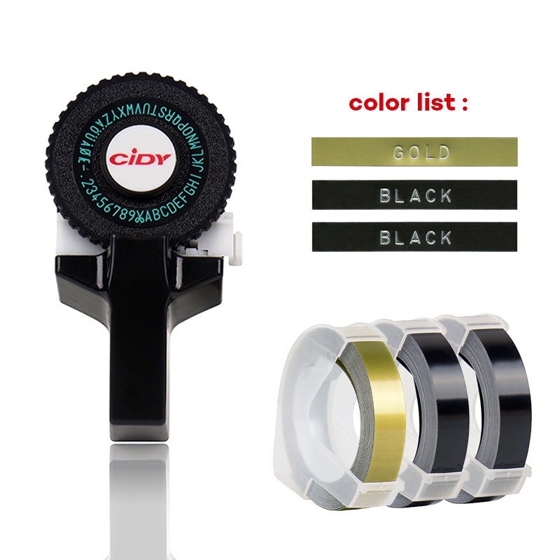 Label Maker Cidy Manual with FREE 3 TAPES (9mm x 3m) Manual Typewriter ...