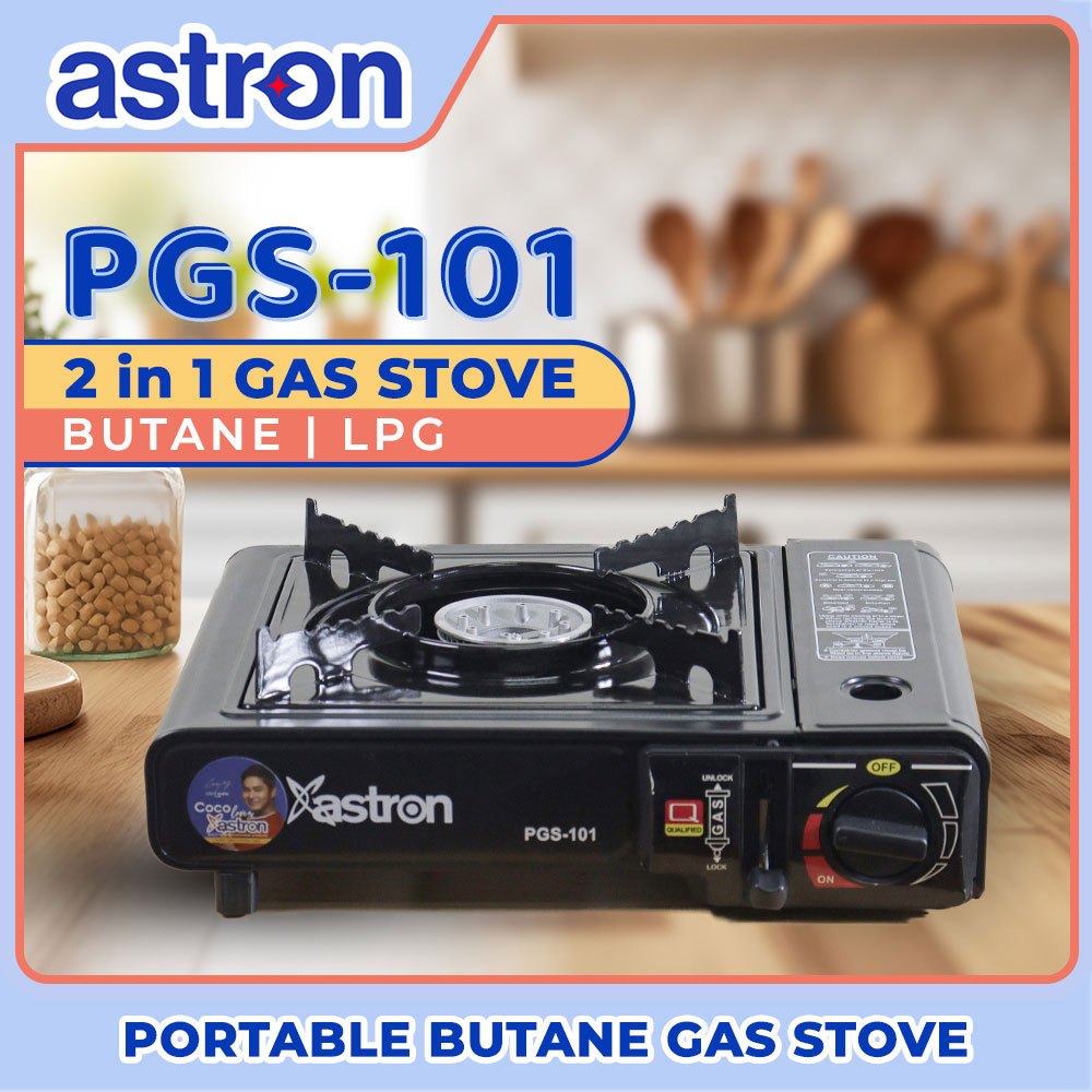 Astron PGS101 2 in 1 Portable Gas Stove - Butane & LPG Compatible ...