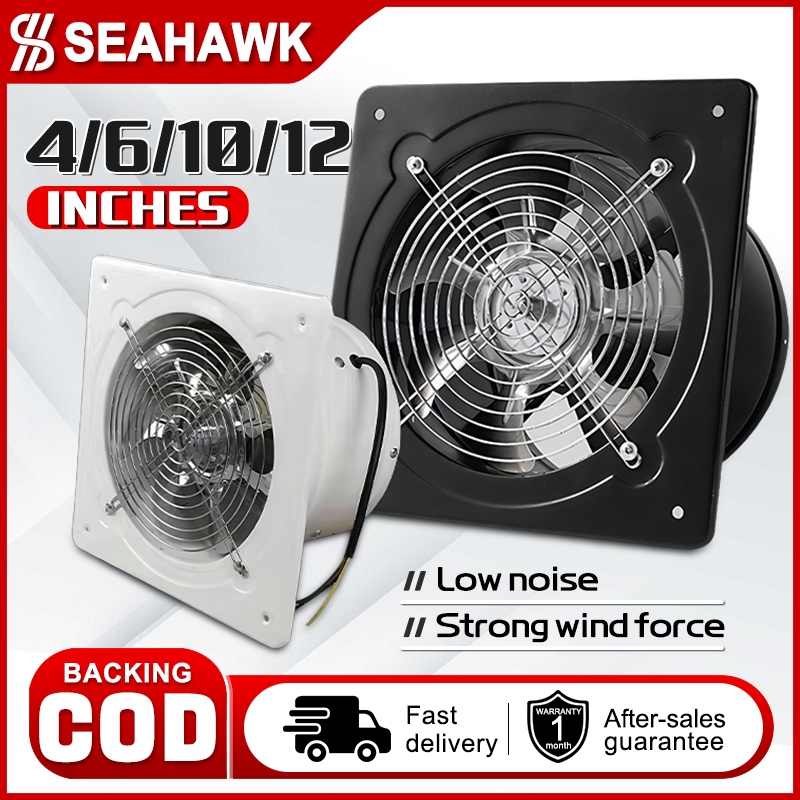 Exhaust Fan 4/6/8/10/12 inch Household Oil Fume Exhaust Fan Kitchen ...