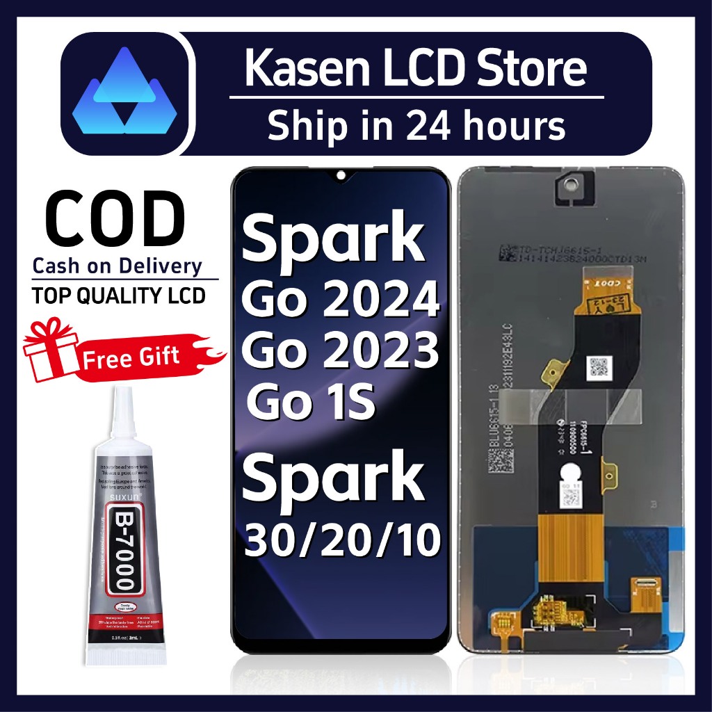 【Top Quality】LCD For TECNO Spark Go 2024 / 2023 / Go 1S / Spark 30 / 20 ...