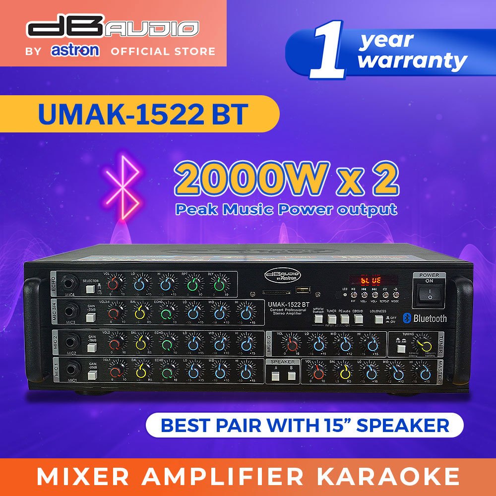 DB Audio by Astron UMAK1522BT Mixer Amplifier - Bluetooth | Best with ...
