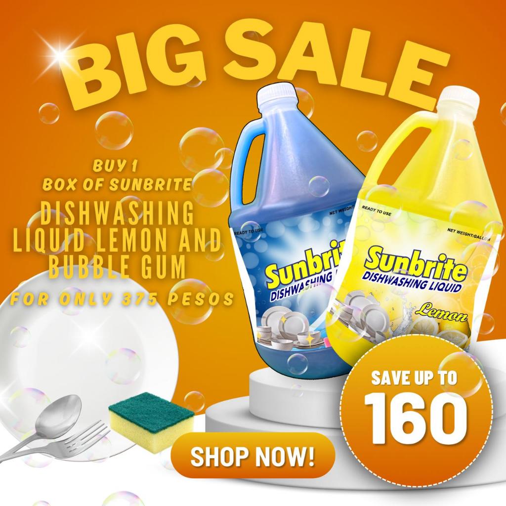 BioGent | PROMO 1 BOX Sunbrite Dishwashing Liquid 1 GALLON | Shopee ...