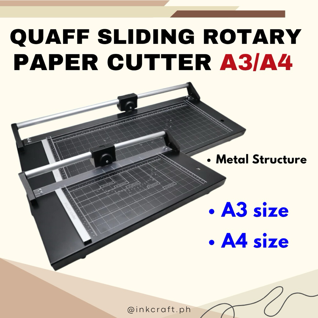Quaff A4/A3 Sliding Cutter Rotary Paper Cutter Heavy Duty | Shopee ...