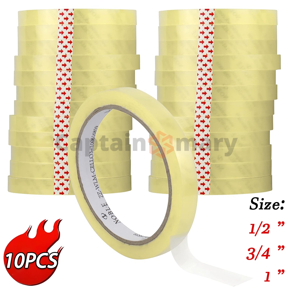 Clear Tapes with Different Sizes 1/2, 3/4, 1, 1-1/2 inch Transparent ...