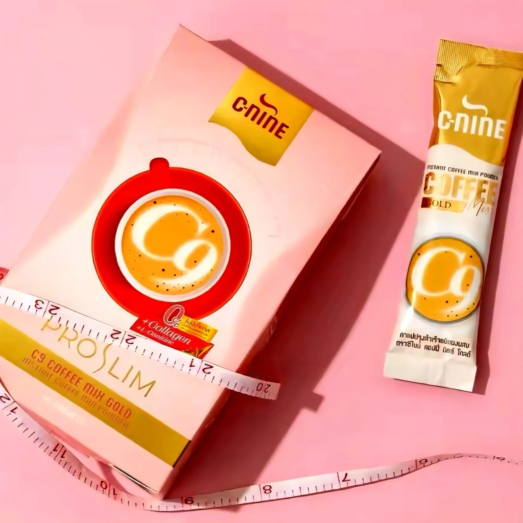 C9 Coffee C-Nine Pro Slim Capsule & Coffee Mix Gold 10 sachet Coffee w/ Collagen & Weight ...