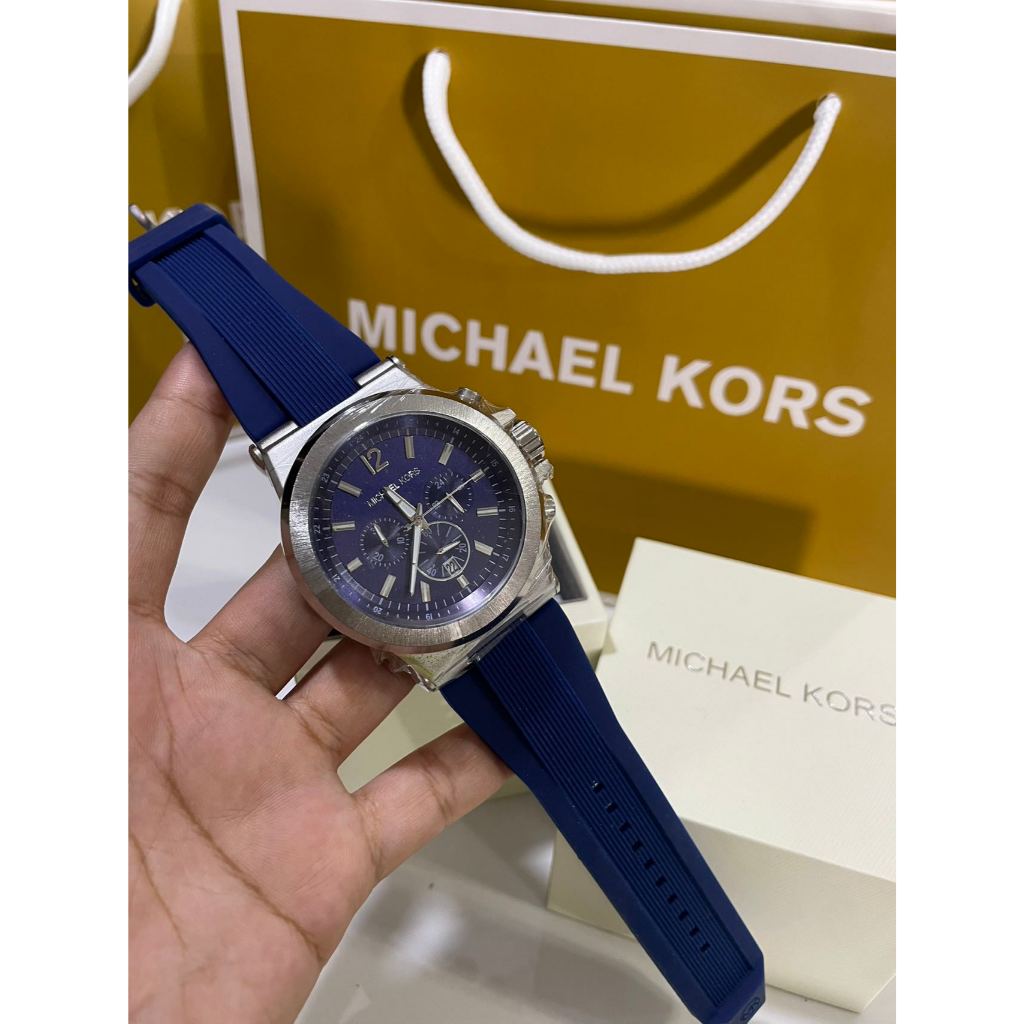 MK MENS WATCH MK DYLAN BLUE Oversized watch OEM.JAPAN MOVEMENT | Shopee ...