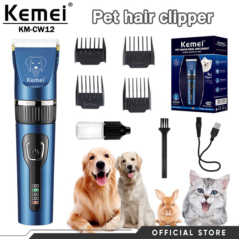 Kemei Pet Grooming Hair Clippers Kemei USB Pet Hair Clipper ...