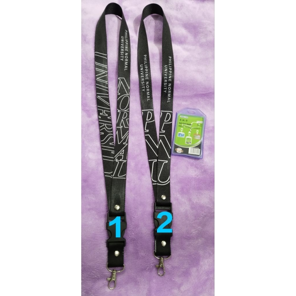 PNU PHILIPPINE NORMAL COLLEGE LANYARDS ID LACE WITH SPECIAL HOOK ...