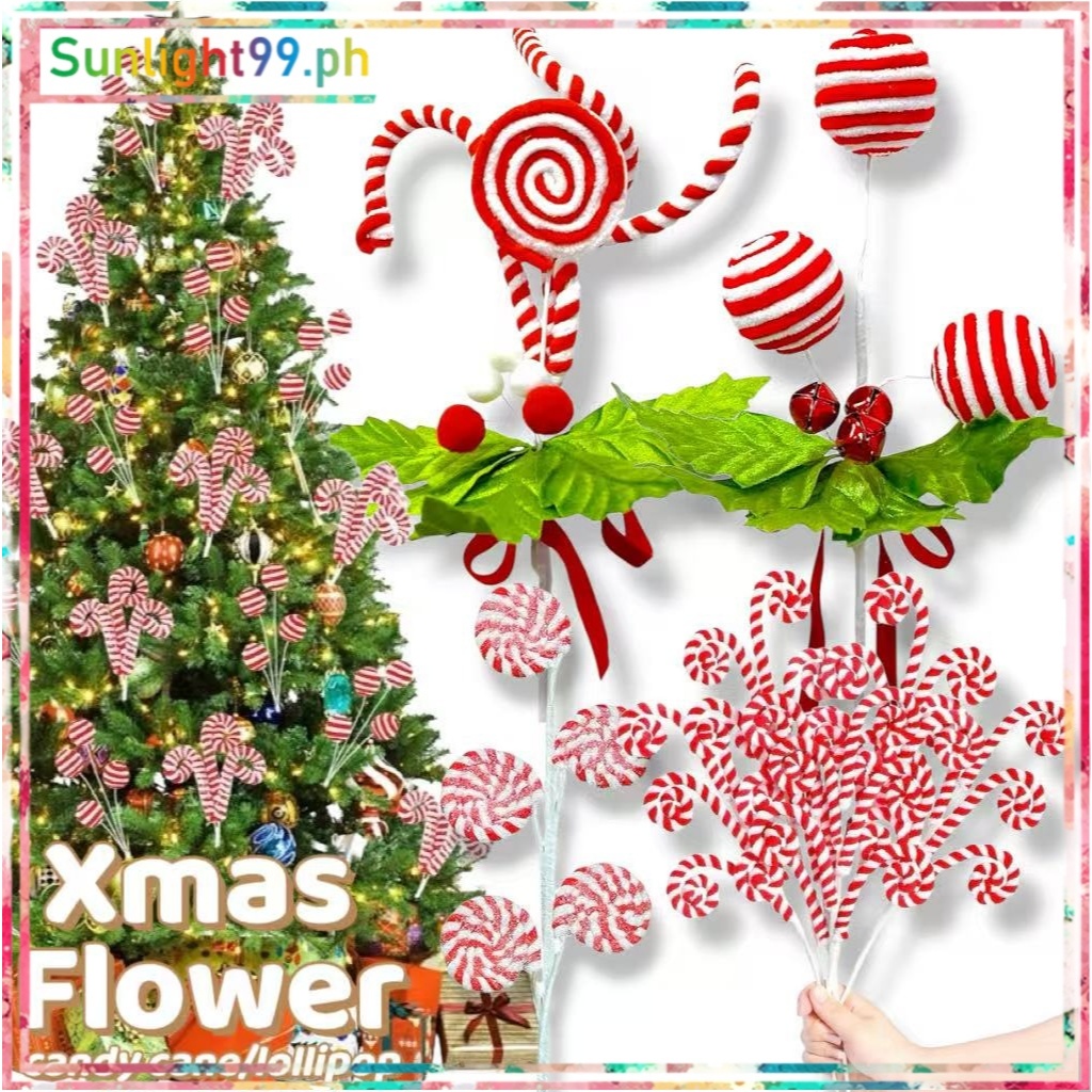 Christmas Flowers Fuzzy Wire,Candyland/Candy Cane Christmas Decorations ...