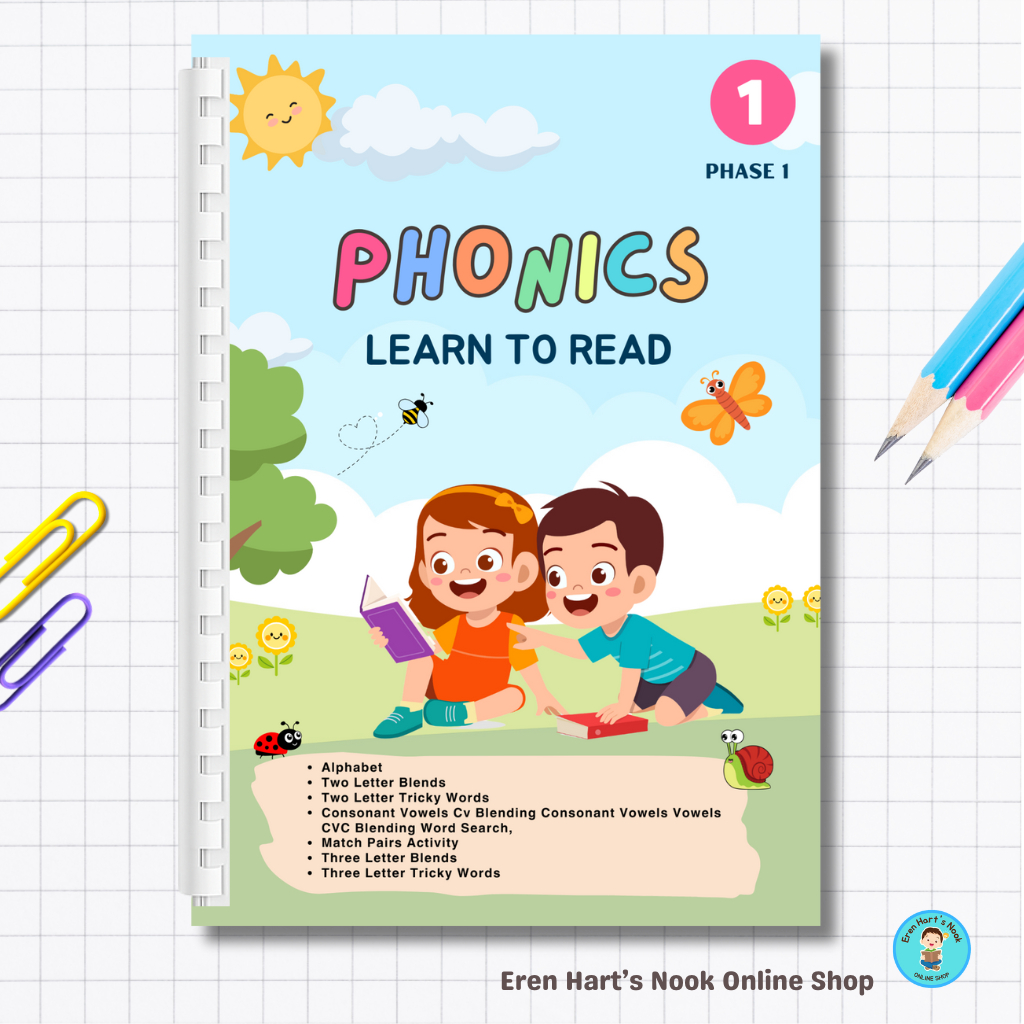 PHONICS LEARN TO READ PHASES 1,2, AND 3 READING FOR BEGINNERS READING ...