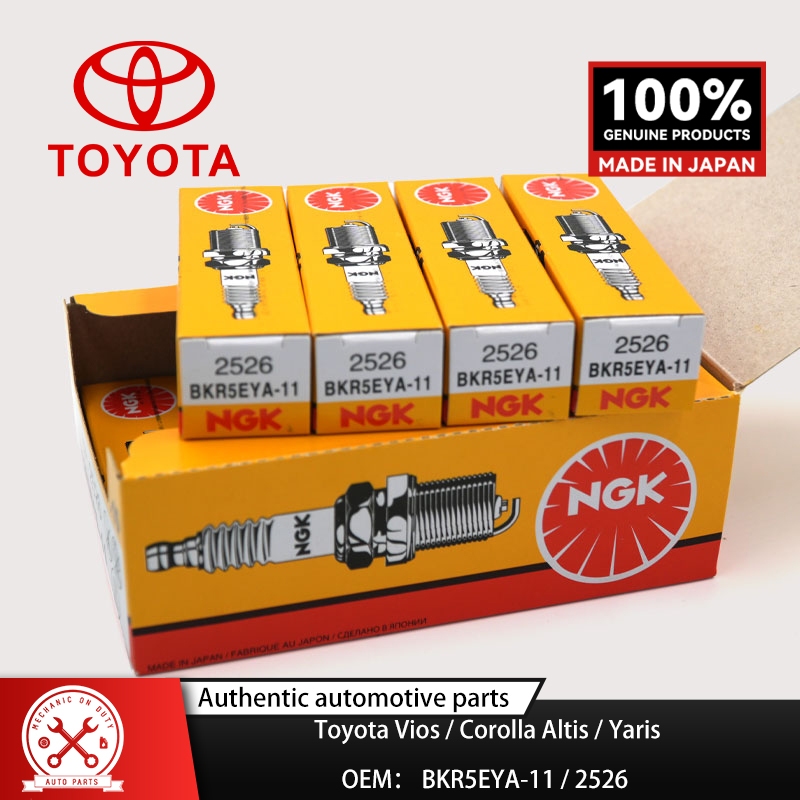 (4 PCS)Spark Plug NGK BKR5EYA-11 / 2526 For BRAND Toyota Vios / Corolla ...