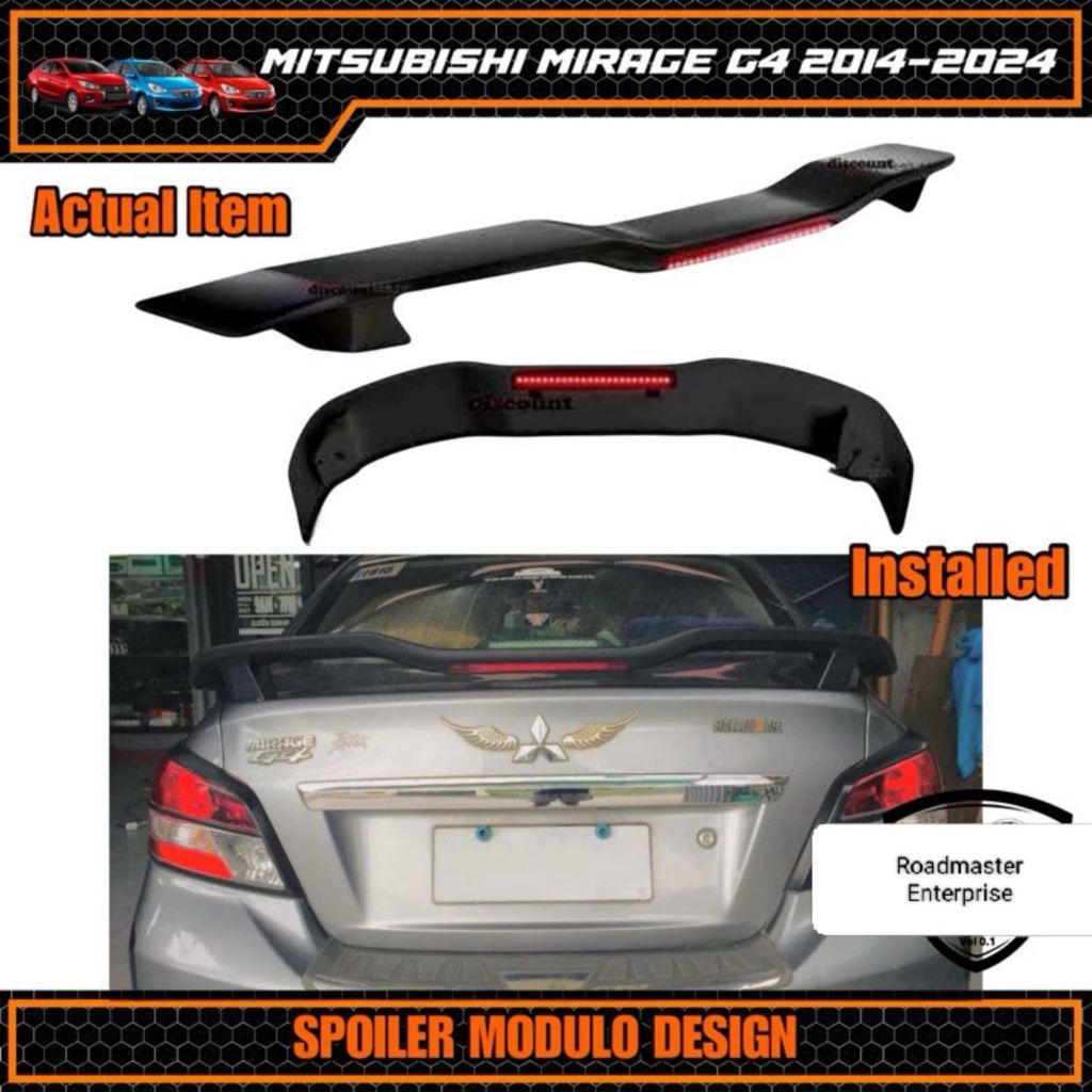Universal Trunk Spoiler / rear bumper spoiler w/ 3rd Brake Light Primer ...