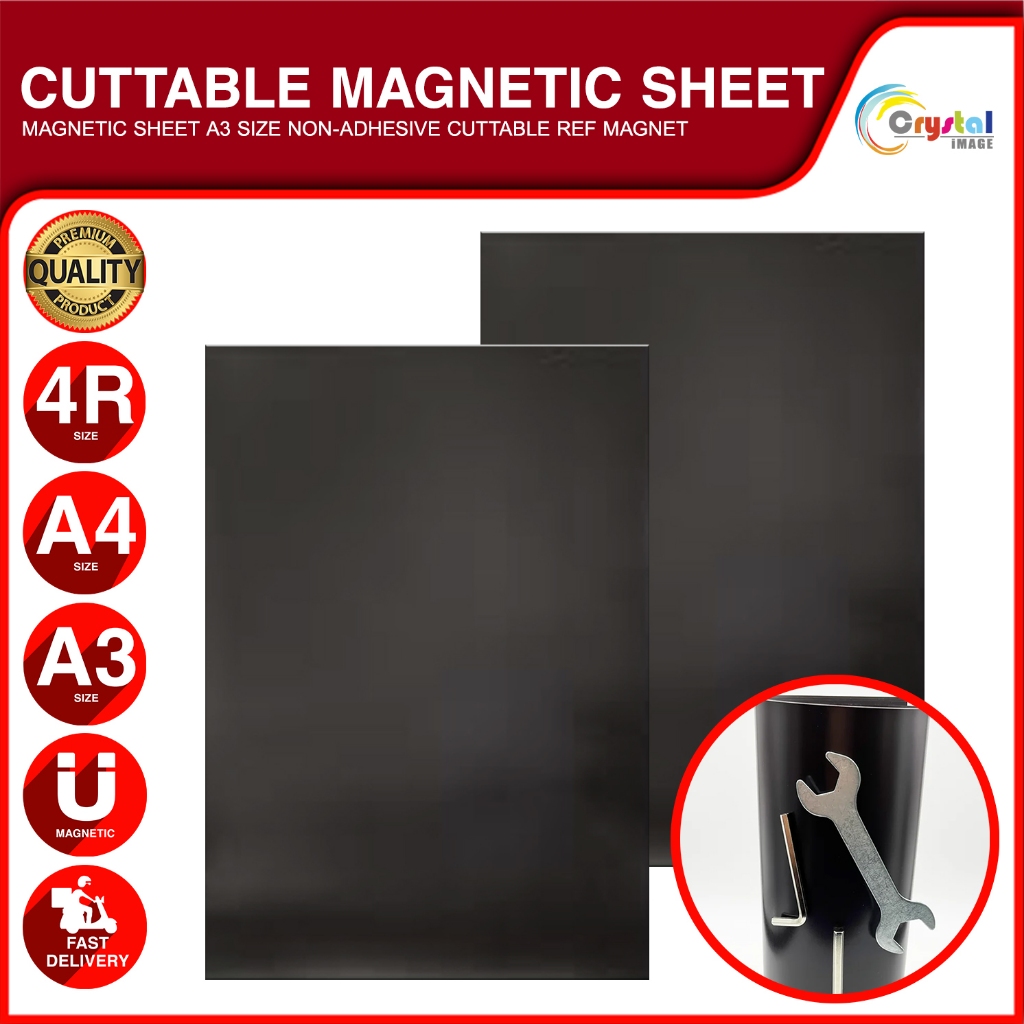 Magnetic Sheet A3 Size Ref Magnet Non-Adhesive [Easy Cut Magnetic Sheet ...
