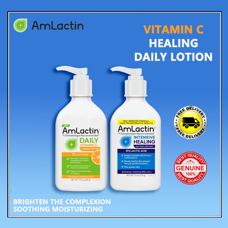Amlactin Daily 7% Lactic Acid Moisturizing Lotion / Rapid Relief 15% ...