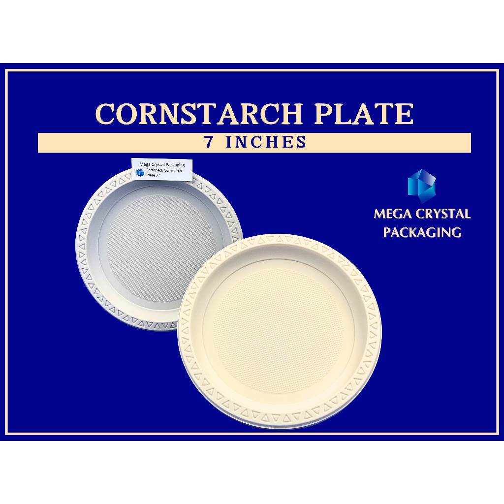 Earthpack Compostable Plates – 100% Biodegradable Cornstarch Tableware ...