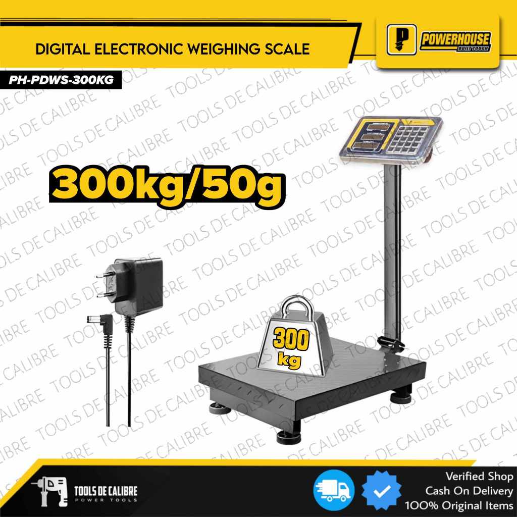 POWERHOUSE Heavy Duty Platform Digital Weighing Scale 300kg / 50g PH ...