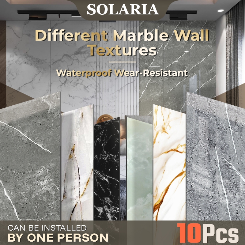 10pcs 3D marble wallpaper wall sticker 30x60cm waterproof adhesive for ...