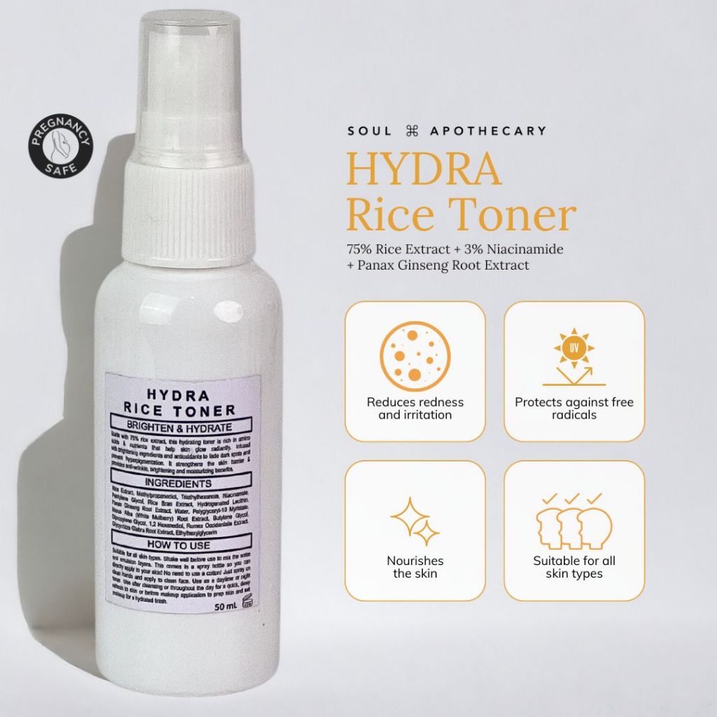 SOUL APOTHECARY: HYDRA Rice Toner (Rice Extract + Niacinamide + Ginseng ...