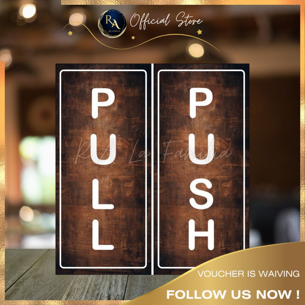 Shop pull and push signage for Sale on Shopee Philippines