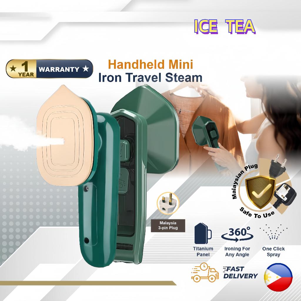 (Spot goods) Handheld Flat Iron Mini Foldable Electric Steam Iron Small ...