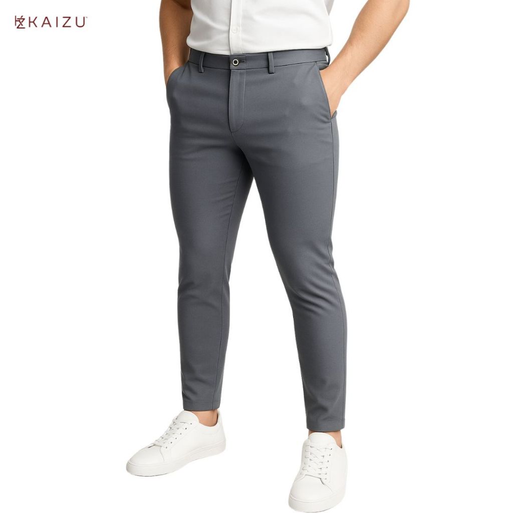 Skinny Fit AnkleFlex™– Stretchable Formal Slacks, Premium Plus Size Fit ...