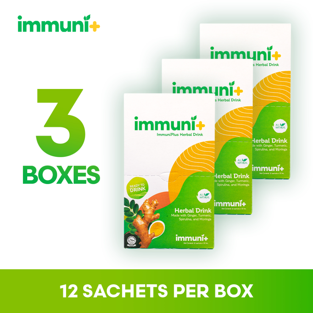 Immuni+ ImmuniPlus Herbal Drink 3 Boxes x 12 Sachets x 12ml | Shopee ...