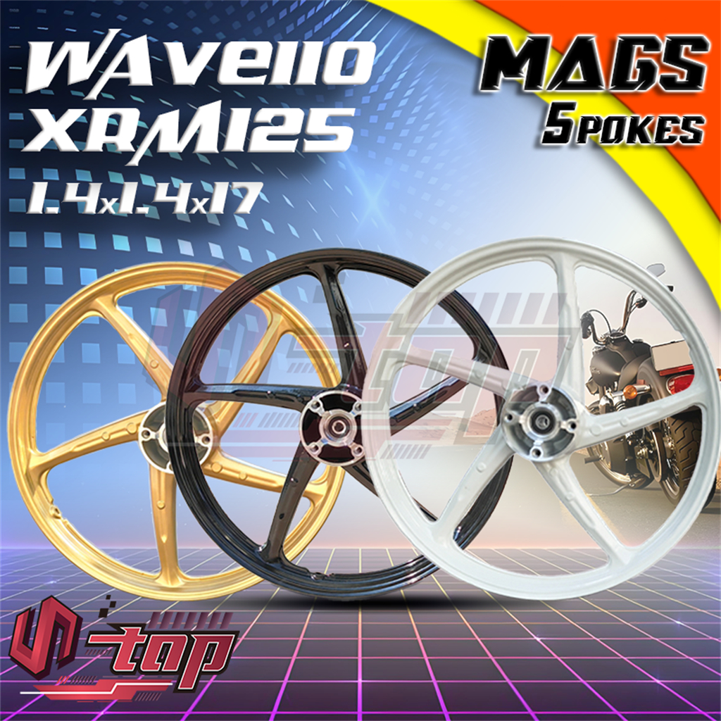 Hypertech 5 Spokes 522 Mags for Wave110 XRM125 Smash 115 RS125 Fi 1.4x1 ...
