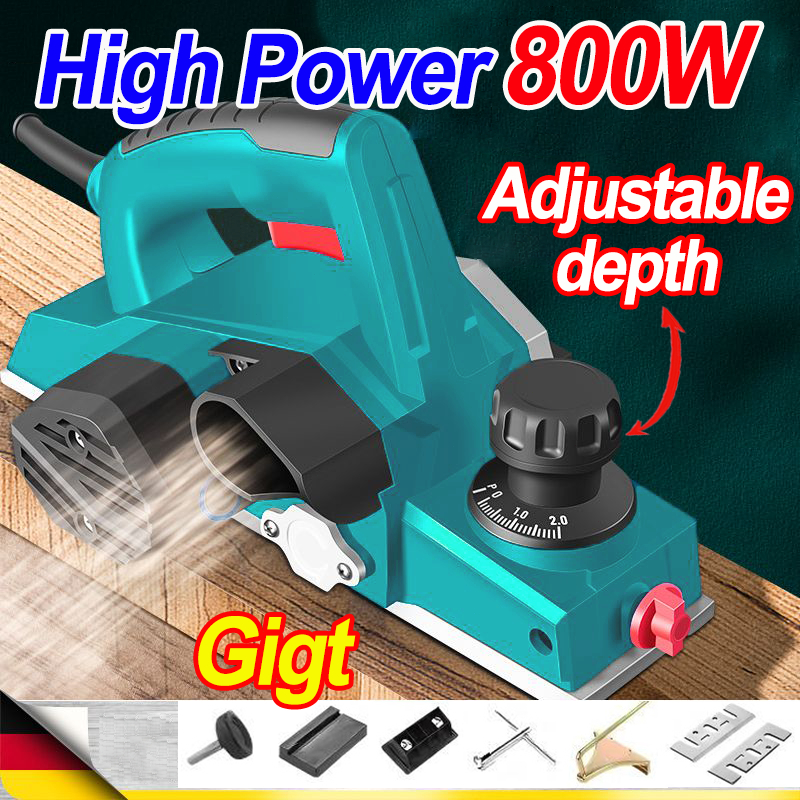 Electric Wood Planer for Woodworking 800W Planer Power Tool with Case ...