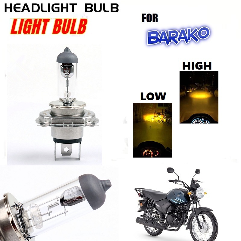 YAMAHA YTX 125 MOTORCYCLE BULB HEADLIGHT STOCK YELLOW WITH HIGH & LOW ...