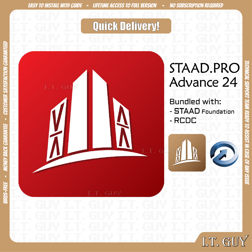 [Lifetime] STAAD Pro 2024 + Foundation + RCDC | Windows | Shopee Philippines