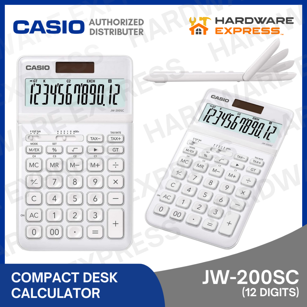 CASIO 12-Digit Calculator w/ Solar JW-200SC ORIGINAL | Shopee Philippines