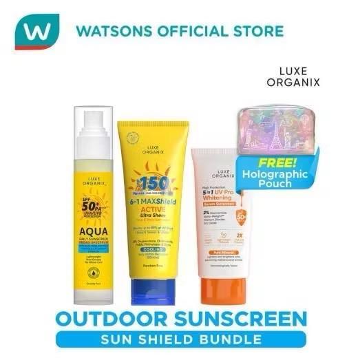 LUXE ORGANIX SUN SHIELD BUNDLE with Maxshield, 5in1 UV Pro Whitening ...