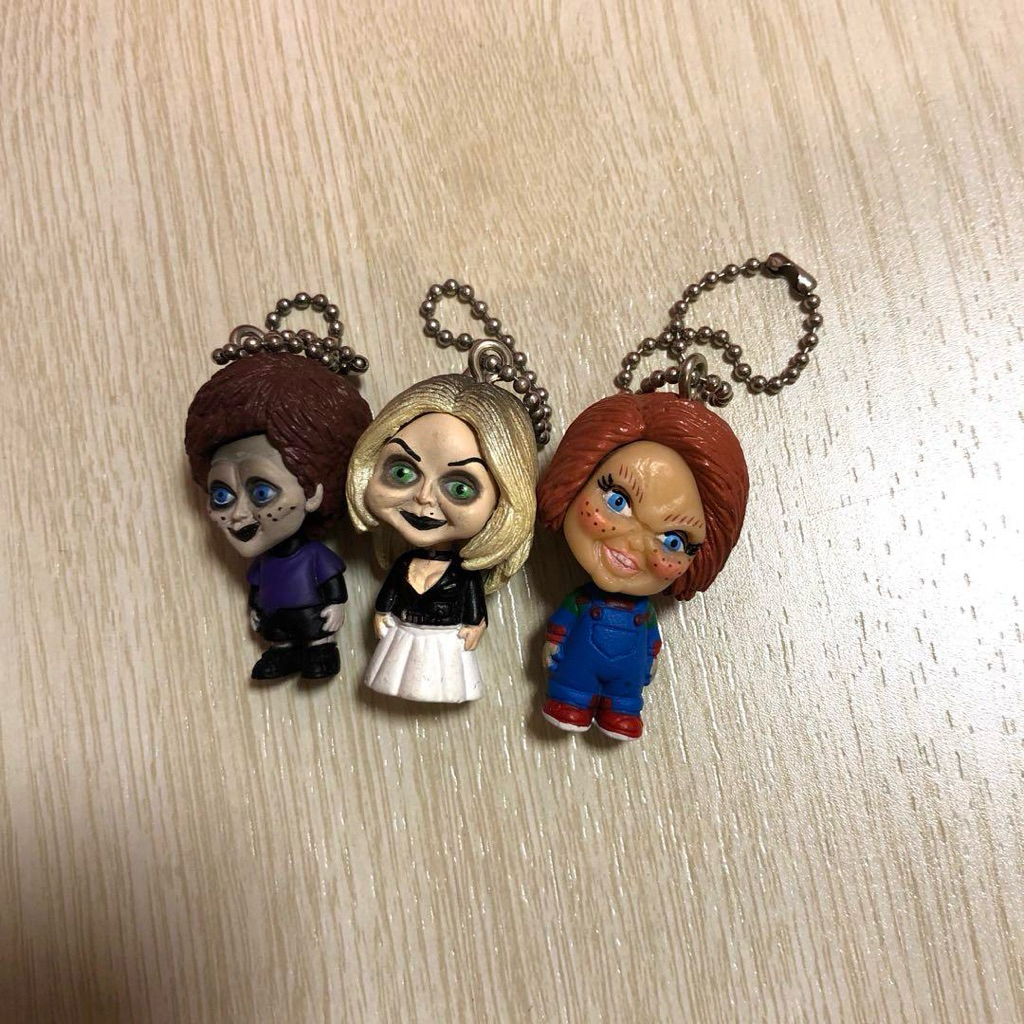 Chucky Shaking Head Keychain 3-Piece Set (Chucky, Tiffany & Glen ...